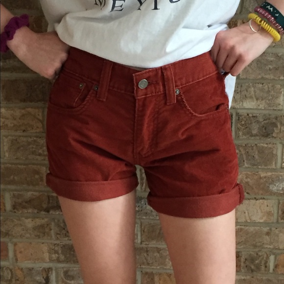 Levi's | Shorts | Levis Red Corduroy Shorts | Poshmark